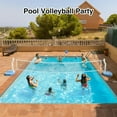 Outdoor Swimming Pool Basketball Hoop Volleyball Net System w/ Base ...