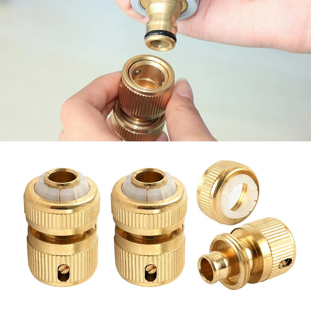 SPRING PARK 3Pcs 1/2 Inch Brass Garden Hose Connector For Water Hose ...