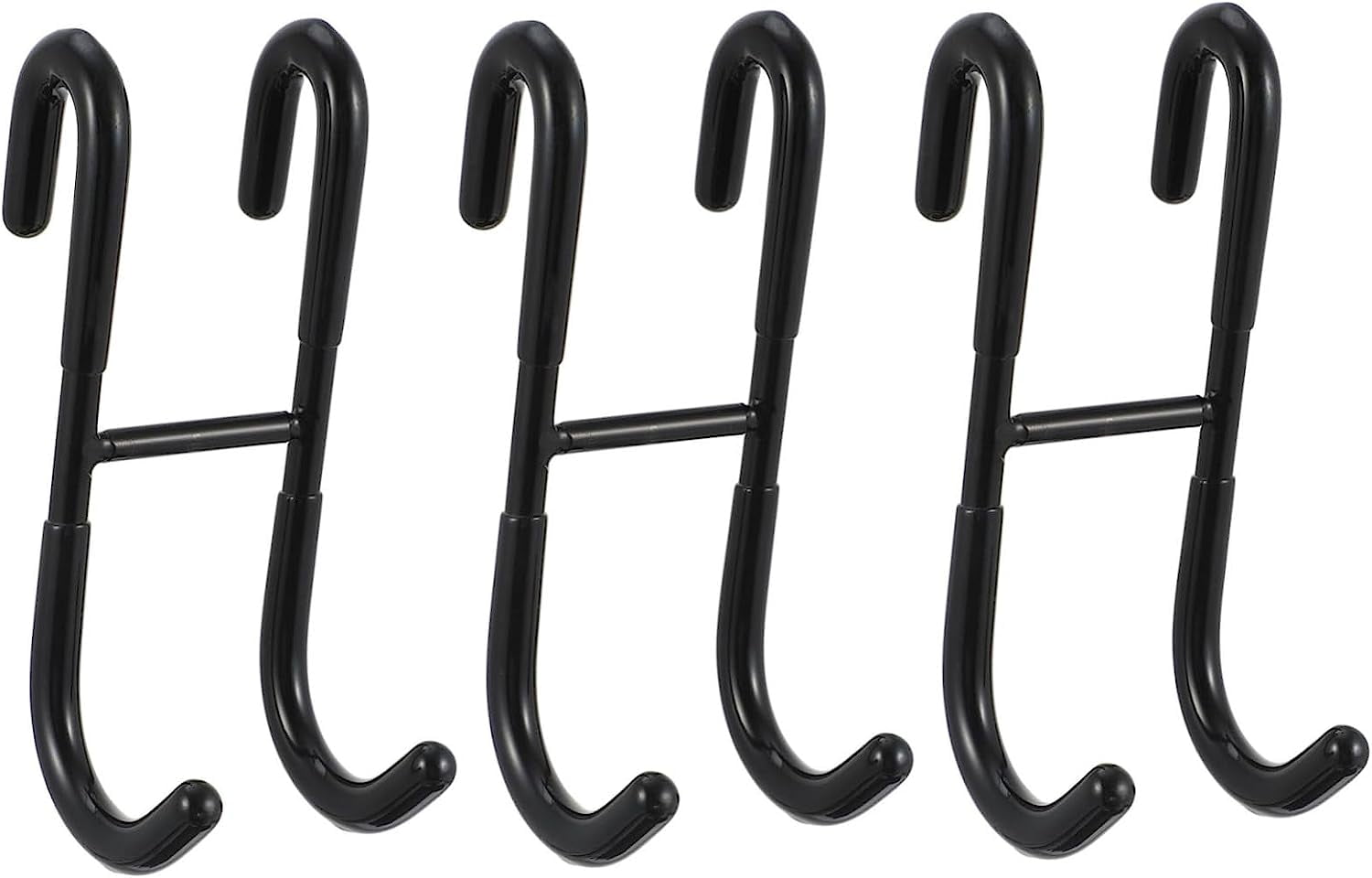3pcs Door Hook Wall Mounted Clothes Rack Stainless Steel Hooks Black ...