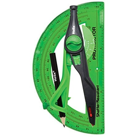 Helix Universal Locking Compass and Protractor 2 Piece Set, Assorted ...
