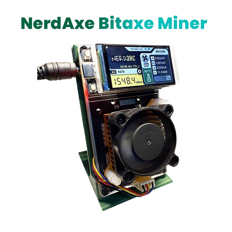 NerdAxe NerdMiner 500Gh/S BM1366 ASIC Chip Minero Vertical Minero de Lotería BTC Minero de ...