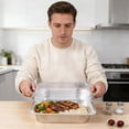 9x13 Inch Disposable Aluminum Pans with Clear Lids(10 Pack)Half Size ...
