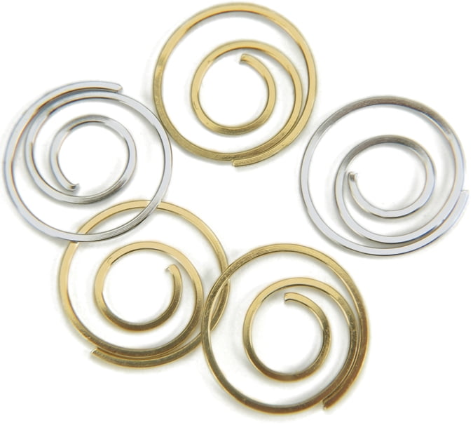 Metal Spiral Clips .75" 25/Pkg-Gold & Silver - Walmart.com