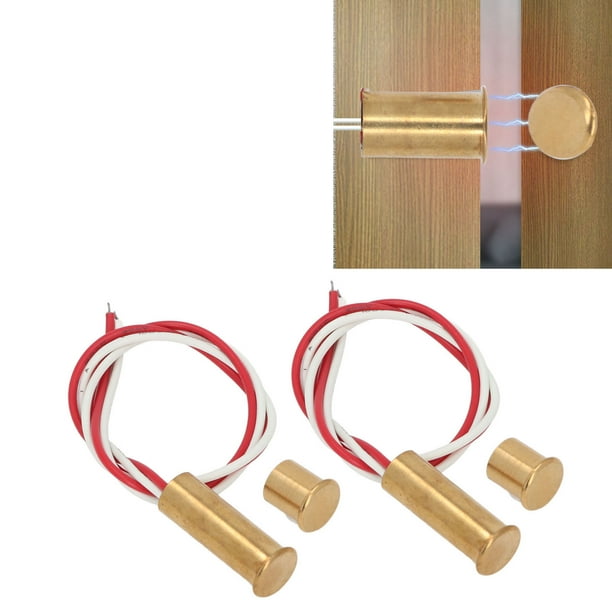 NC Wired Door Window Reed Magnetic Switch, 2 Sets Recessed Door Sensor ...