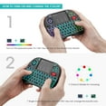 Rii X8 Mini Wireless Keyboard, RGB Backlit, Touchpad, Compact QWERTY ...