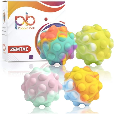 Poppin Ball Fidget Toy - Pop Push It Stress Balls - 3D Bubble Toy ...