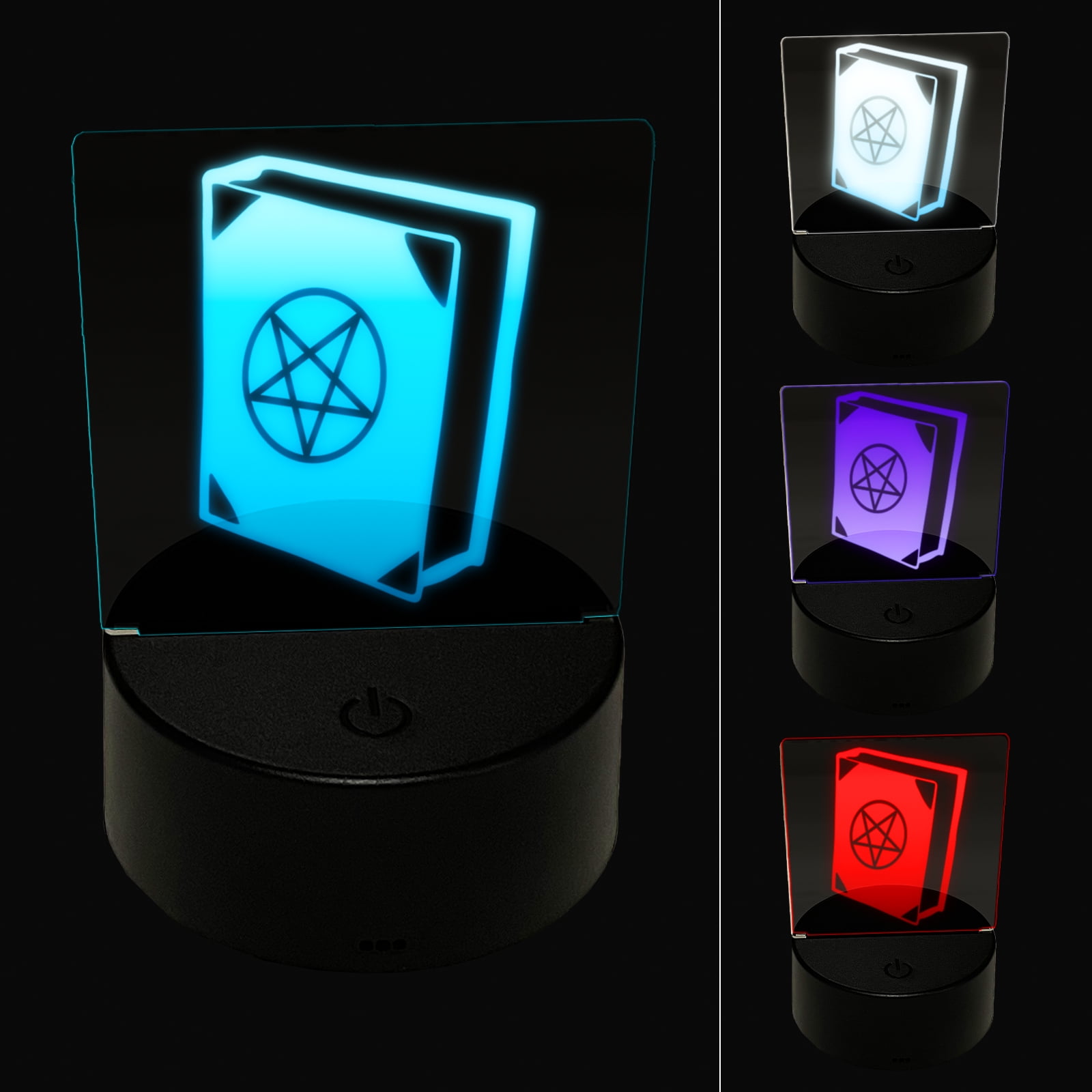 Witch Tome Spell Book Grimoire for Magic Witchcraft LED Night Light ...