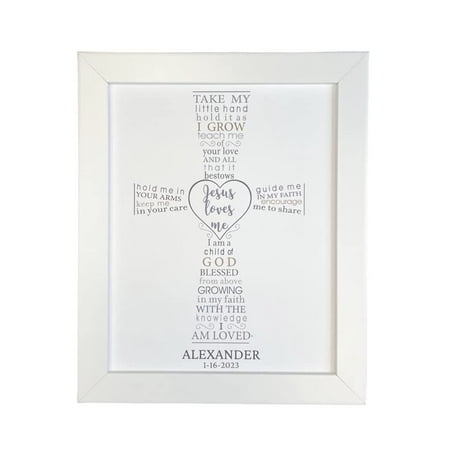Jesus Loves Me Frame for Baby's Baptism, Dedication or Christening ...