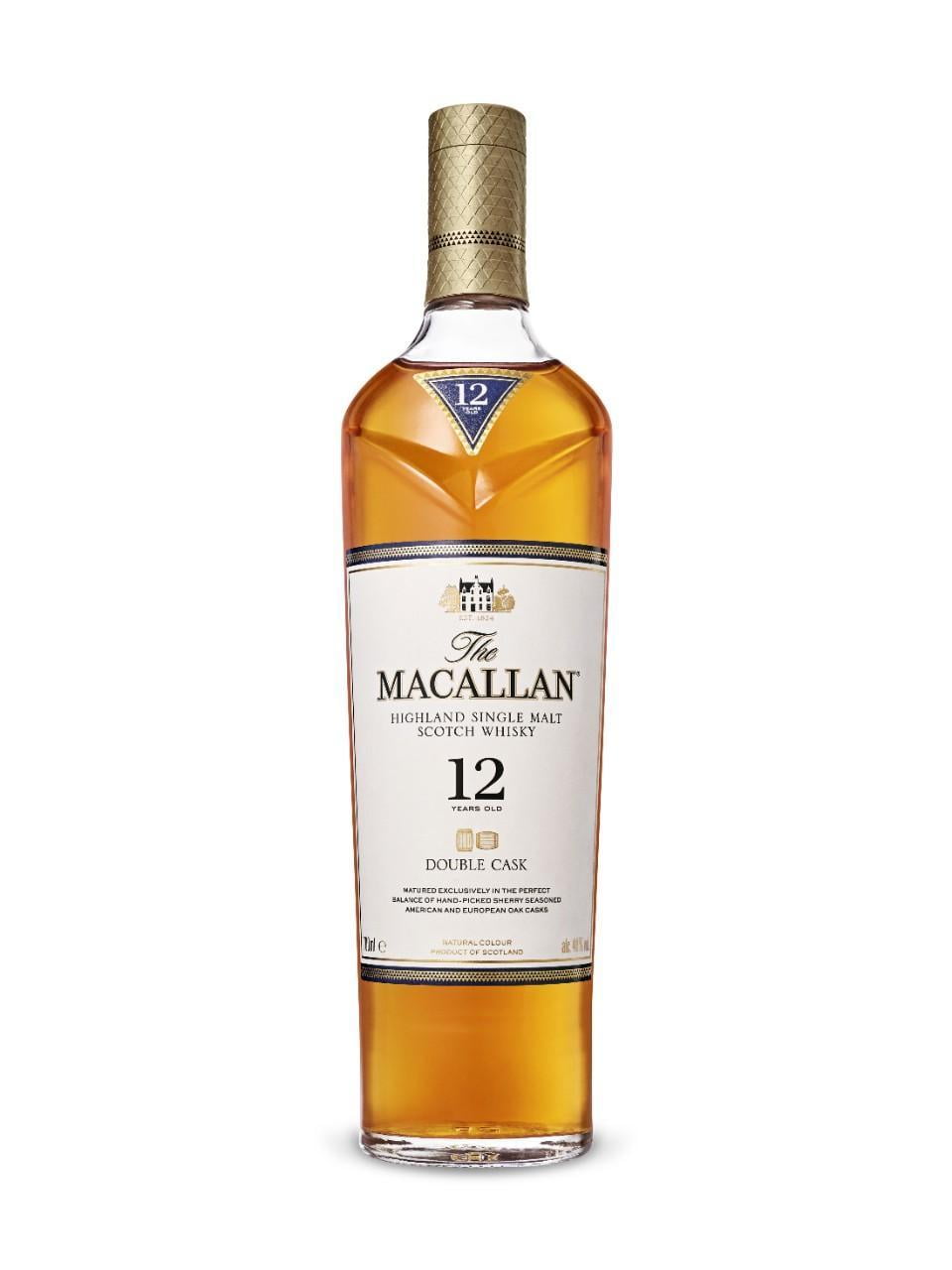 Pack de 2 Whisky The Macallan Single Malt 12 Años Double Cask 700 ml ...