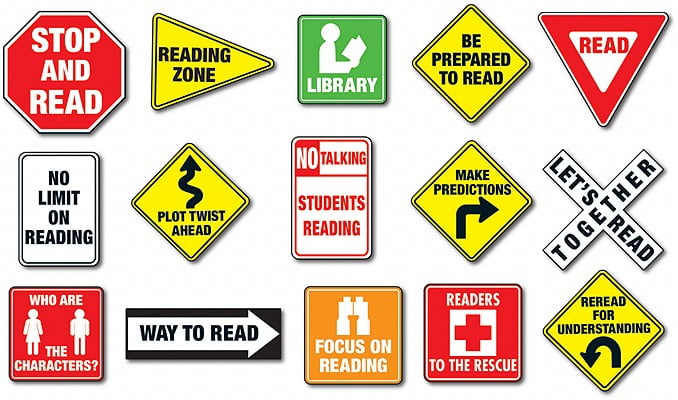 Reading Road Signs Bulletin Board Set - Walmart.com