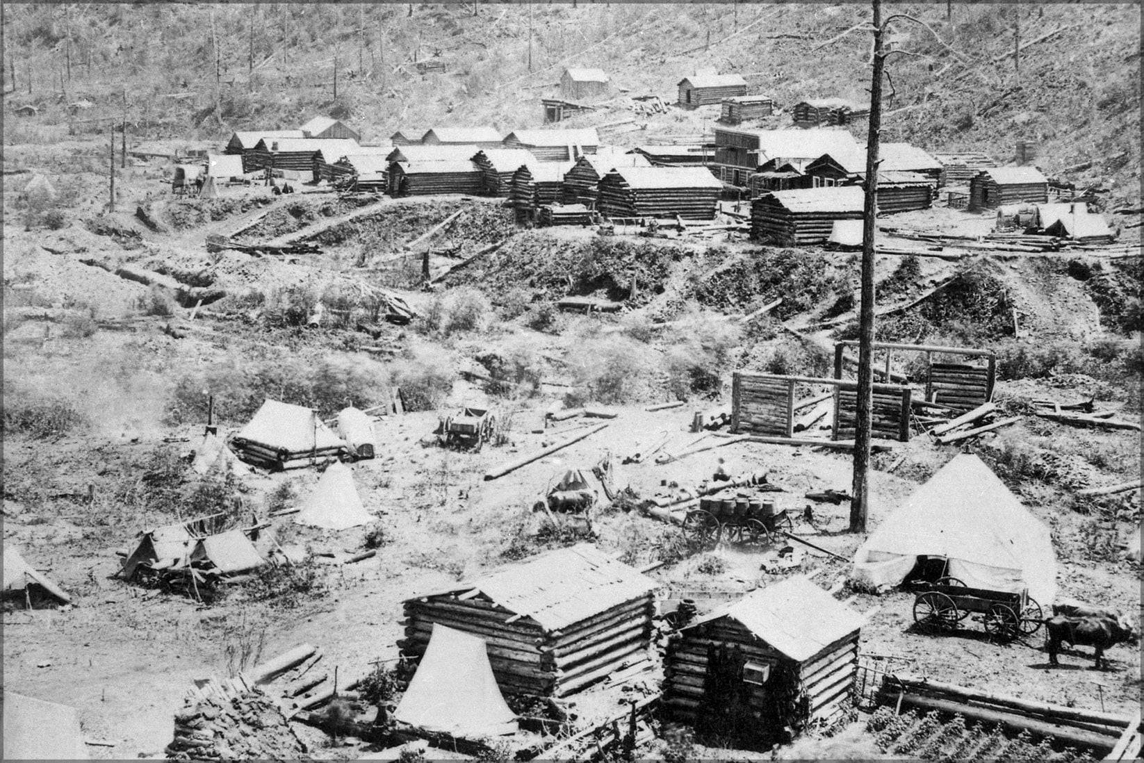 24"x36" Gallery Poster, Gayville in Deadwood Gulch, Black Hills dakota ...
