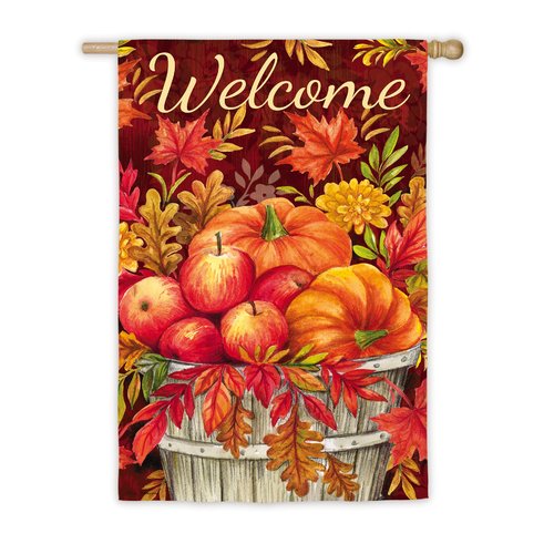 Evergreen Flag Apples and Pumpkins House Suede Flag - Walmart.com
