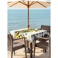 Bee Love Square Outdoor Tablecloth with Umbrella Hole Vintage Country ...
