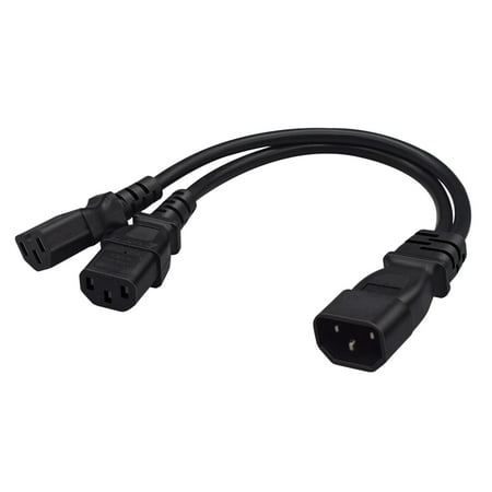 IEC320 C14 to IEC320 C13 C15 Y Splitter Power, Power Adapter Splitter ...