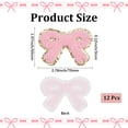 12Pcs Pink Knot Patches Iron On Applique Polyester Embroidered Lace ...