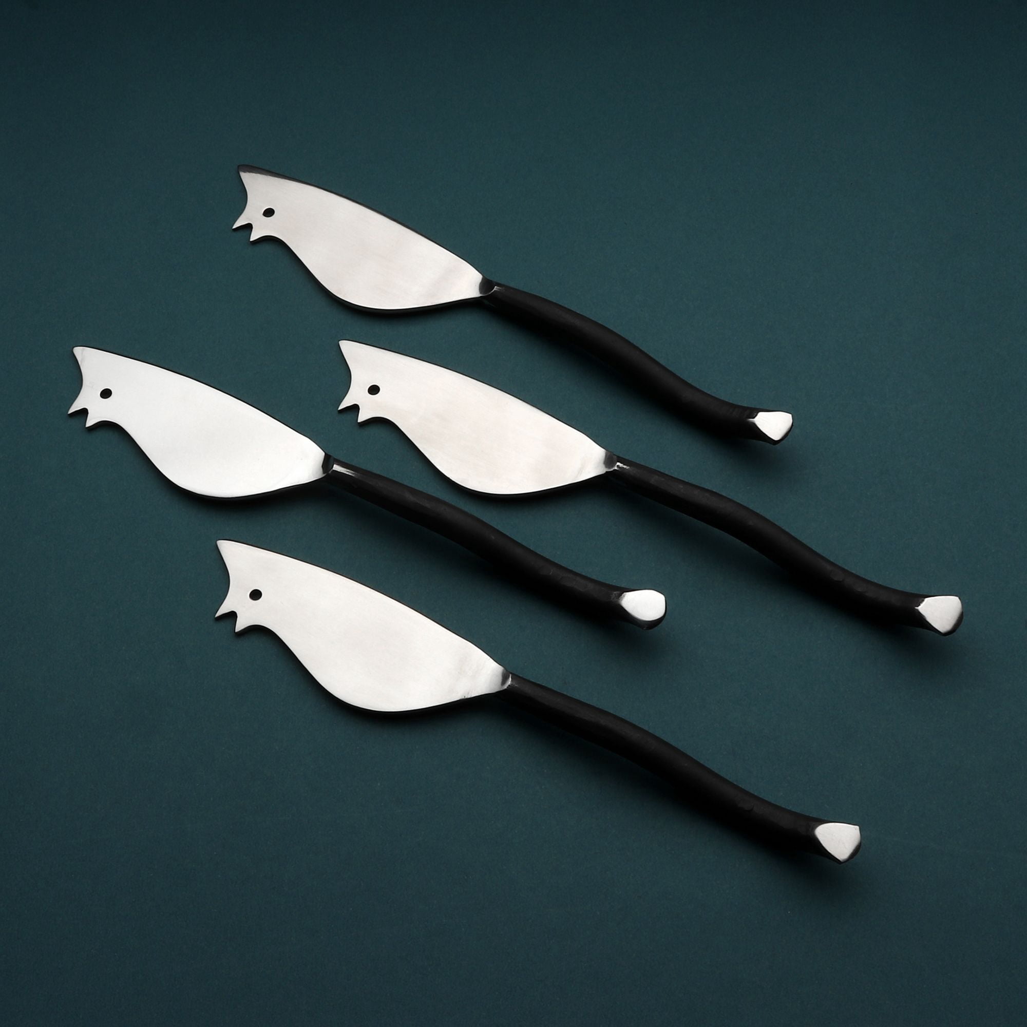 Twig Design Burnt Black Mouse Cheese Knife 4 Pcs. Set - Walmart.com