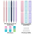 Four Candies Cute Mechanical Pencils Set 6PCS Pastel Colors 0.5mm 0.7mm ...