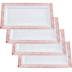 24-Pack Pink Disposable Serving Trays, Gold Foil Polka Dotted Party ...
