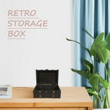 BERTDOMD Small Wooden Treasure Chest Rectangular Wood Storage Box With ...