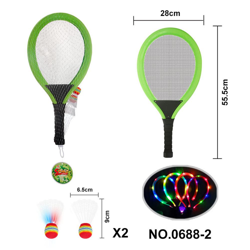 LED Badminton Racket Set Lightweight Badminton Shuttlecock Game Set for ...