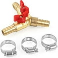 3 Way Hose Connector Y Splitter Ball Valve Brass Fitting for Joinery ...