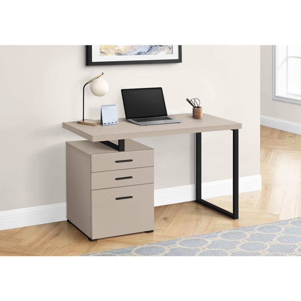 Monarch Specialties Computer Desk Home Office Laptop Storage Drawers 48 L Work Beige Laminate Walmart