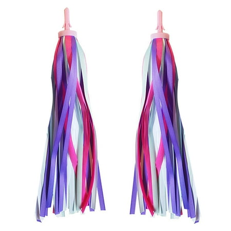 2 PCS Kid's Rainbow Bike Streamers For Girls Boys Children's Tassel ...