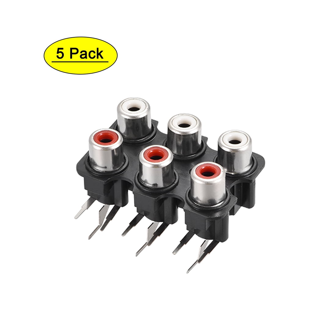 AV Concentric Outlet 6 RCA Female Jack 9-Pin Connector Socket Panel ...