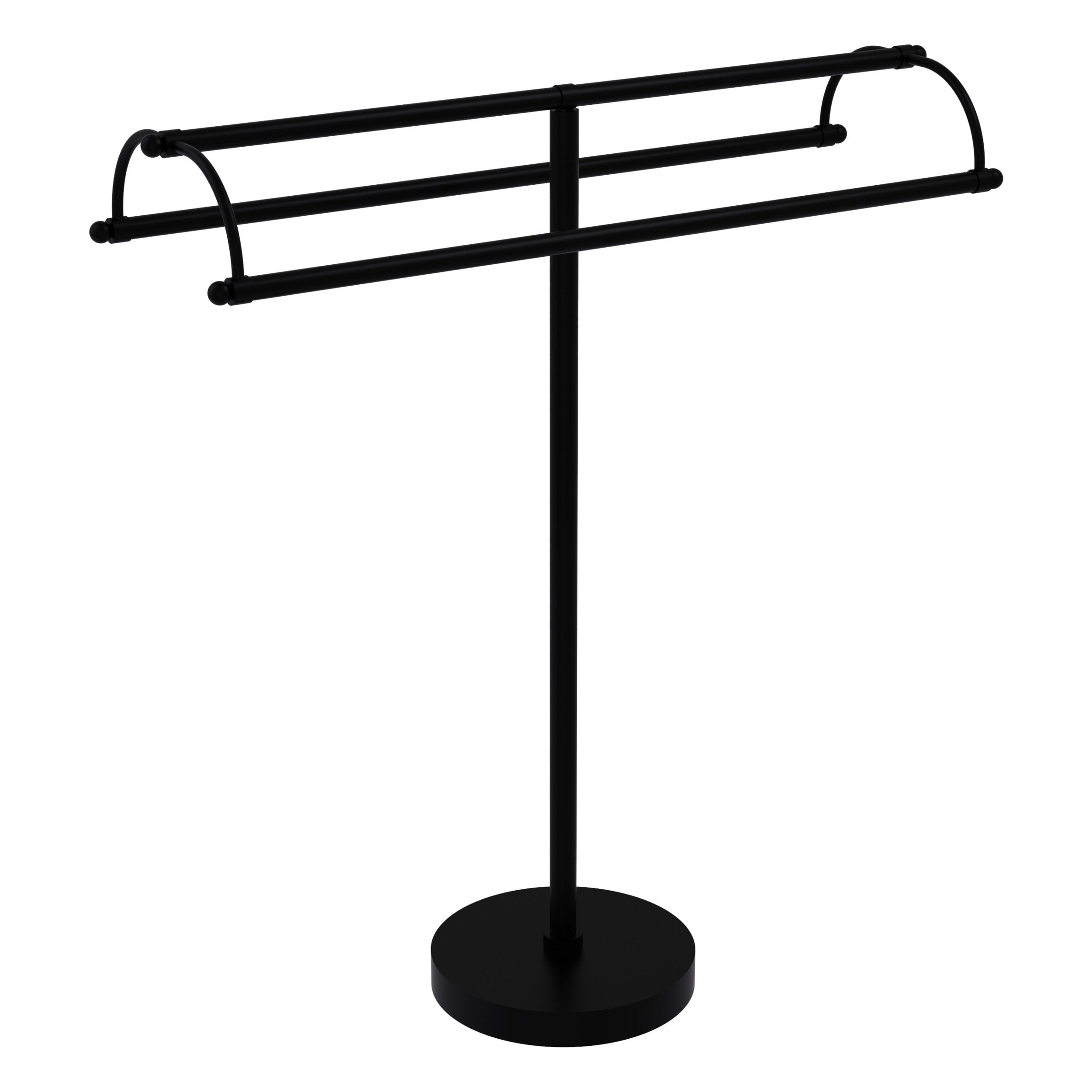 Freestanding Double Arm Towel Valet - Matte Black - Walmart.com