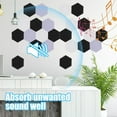 BESTYASH 12Pcs Black Felt Hexagon Acoustic Panels Lightweight Sound ...