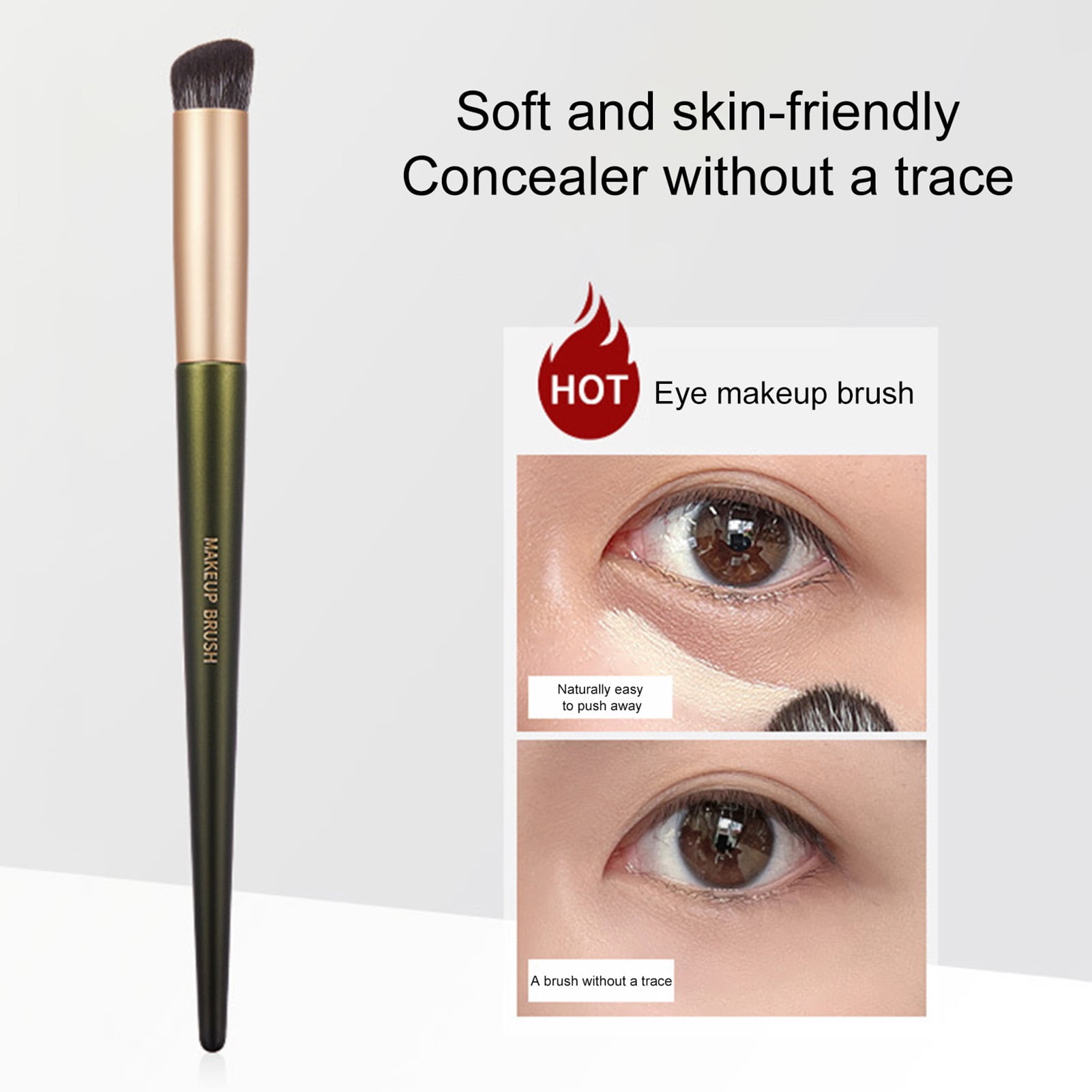 Hesroicy Skin Touch Cosmetic Brush With Artificial Fiber Round Head