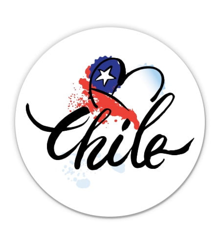 Chile - 8" Vinyl Sticker - For Car Laptop I-Pad - Waterproof Decal ...
