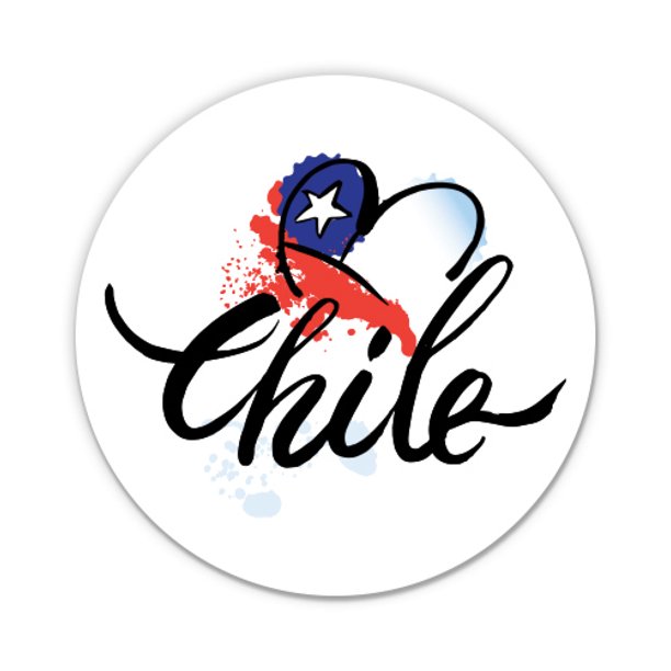 Chile - 8" Vinyl Sticker - For Car Laptop I-Pad - Waterproof Decal ...