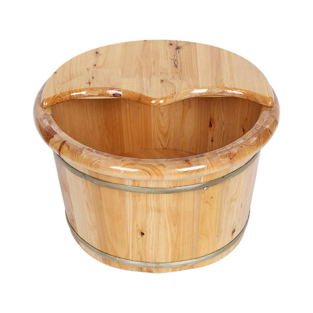 Bunblic Foot Soaking Basin, Foot Wash Bucket, Home Foot SPA, Wood Foot ...