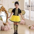 Hienoo Toddler Girls Bee Outfits Short Sleeve Tutu Dress Wings Headband ...