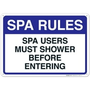 Spa Rules Sign, Pool Sign, (SI-6783) - Walmart.com