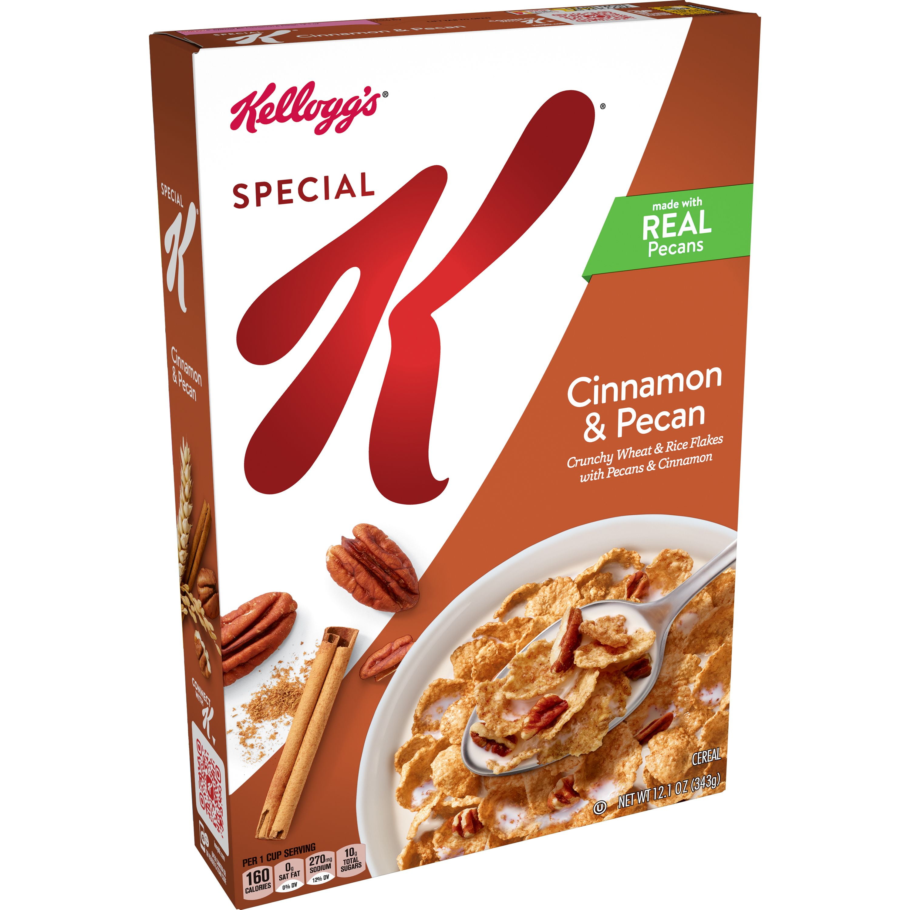 Kellogg's Special K Breakfast Cereal, Cinnamon and Pecan, Made with ...