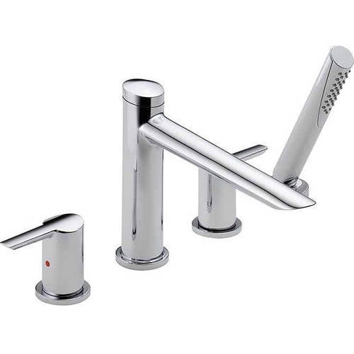 Delta Compel Roman Tub Filler with Hand Shower, Available in Various ... Delta Compel Roman Tub Filler with Hand Shower, Available in Various ...