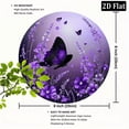 2D Flat - 1pc Wind Spinner, Purple Butterfly And Flowers, a Versatile ...