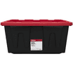 Hyper Tough 27 Gallon Snap Lid Plastic Storage Bin Container, Black ...