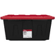 Hyper Tough 27 Gallon Snap Lid Plastic Storage Bin Container, Black ...
