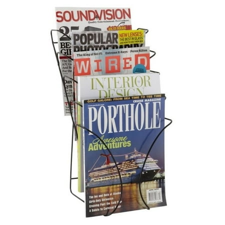 Safco 5 Pocket Counter Magazine Rack in Black | Walmart Canada