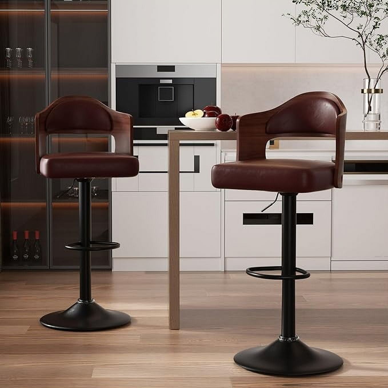 Click here for Hawsaiy Wooden Bar Stools Set Of 2  Adjustable Hei... prices