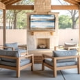 Blue Brown Outdoor TV Cover 60 to 65 inch Wood Grain Oil Painting ...