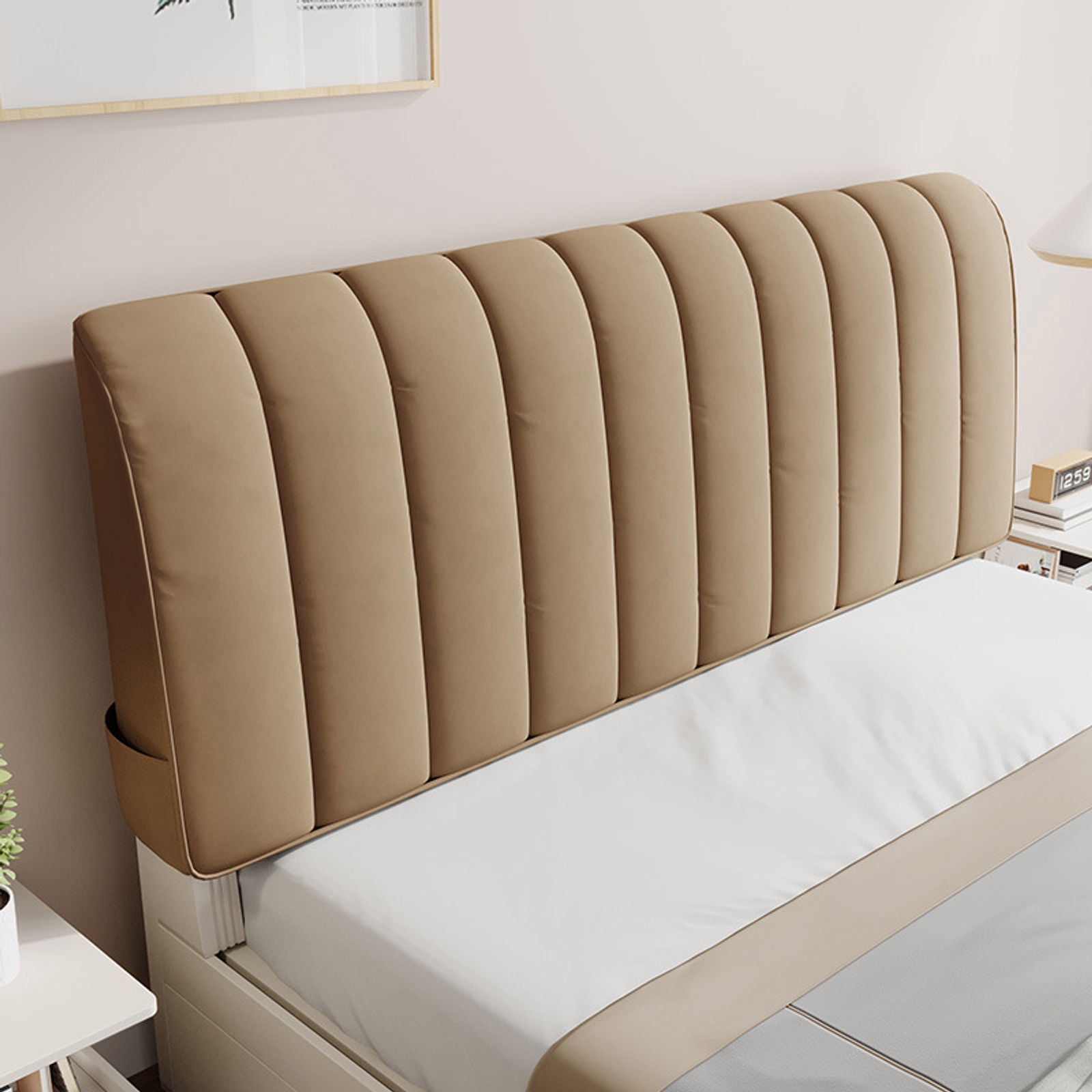 Stretch All-Inclusive Headboard Cover For Full Size Beds Thickened Anti ...