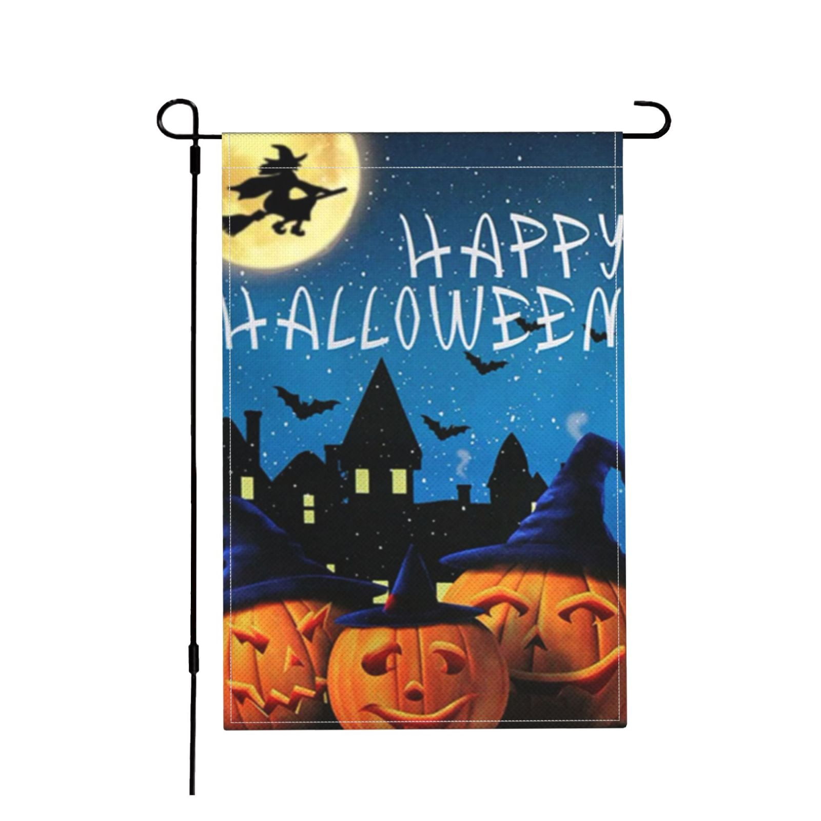 Halloween Boo Garden Flag Vertical Double Sided Ghost Spooky Holiday ...