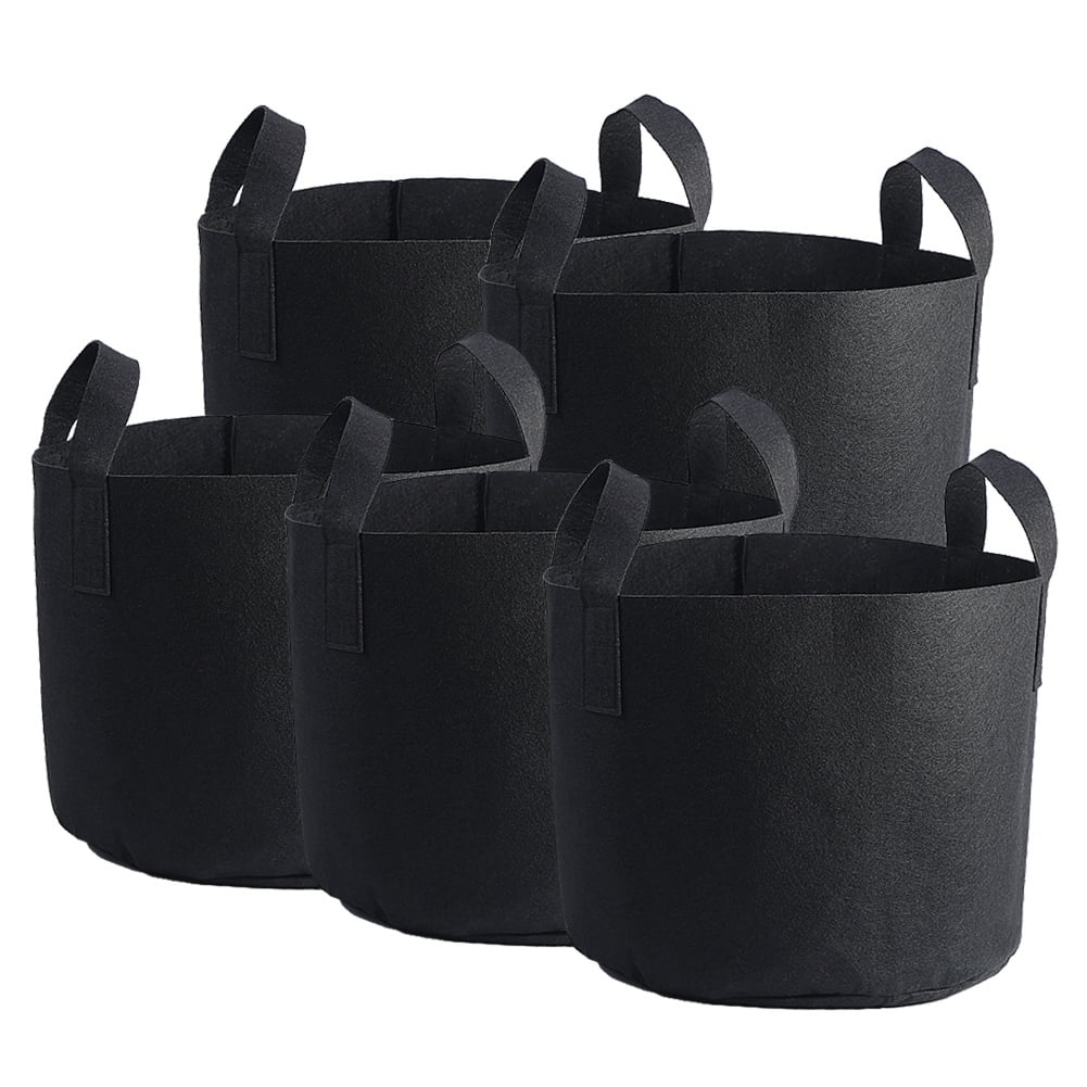 WALFRONT 1 2 3 5 7 10 Gallon Black Plants Growing Bag Vegetable Flower