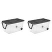 Heavy Duty 12 Gallon Locking Tubs, Snap Lid Storage Bin Container ...
