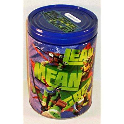 Teenage Mutant Ninja Turtles Tmnt Lean Mean Green Round Tin Bank With ...