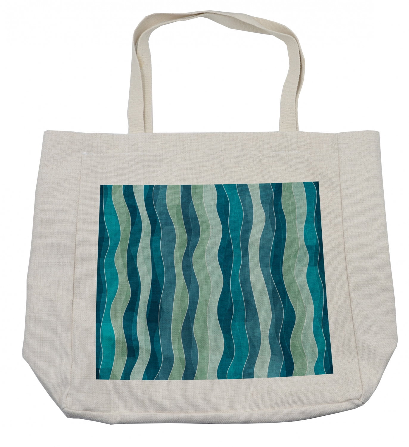 Abstract Shopping Bag, Wave Pattern with Grunge Effect Vertical Lines ...